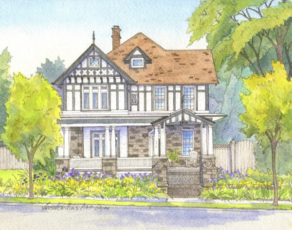 House Portrait Original | Handcrafted House Portrait